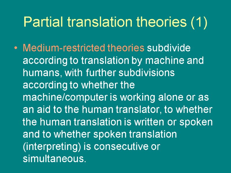 TRANSLATION STUDIES: HISTORY Lecture 2 Lecture outline 1.