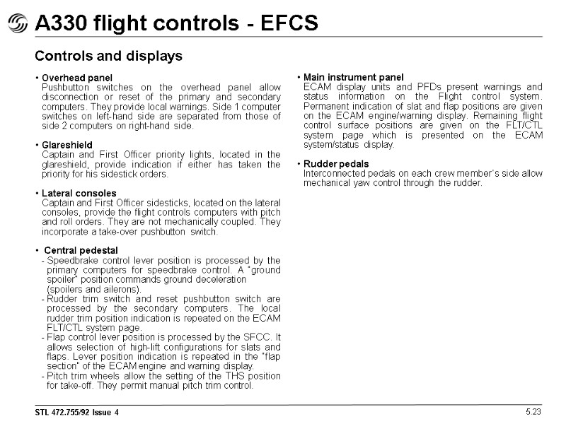 AIRBUS A330 Flight deck and systems briefing for