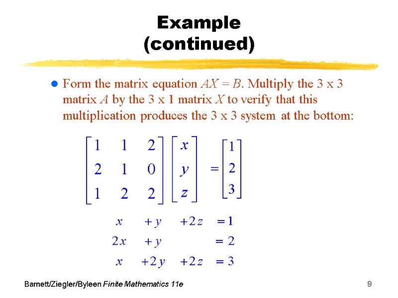 Barnett/Ziegler/Byleen Finite Mathematics 11e 1 Learning Objectives for