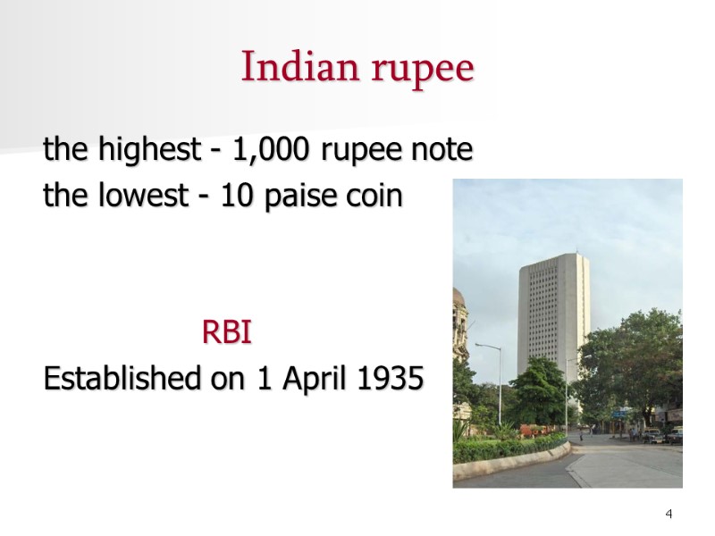 1 Currency System in India Made by Zhguleva