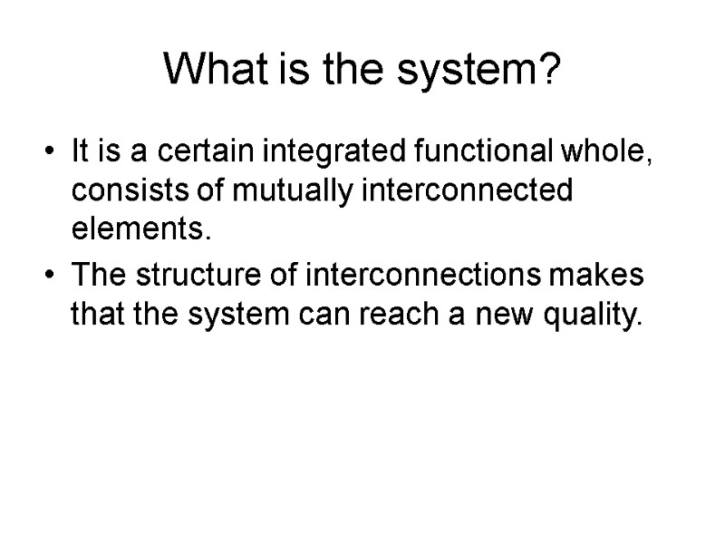 International System [IS] IS: Aproach to IR through