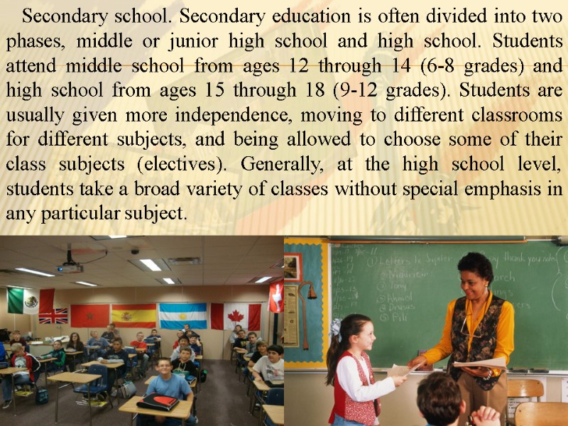 Presentation on the topic: The system of education