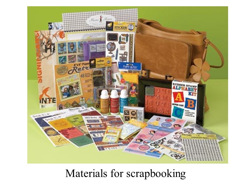 The first scrapbooks Materials for scrapbooking Vintage style