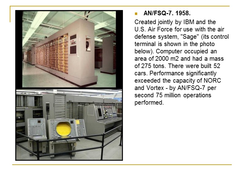 The history of computers Presentation of the project
