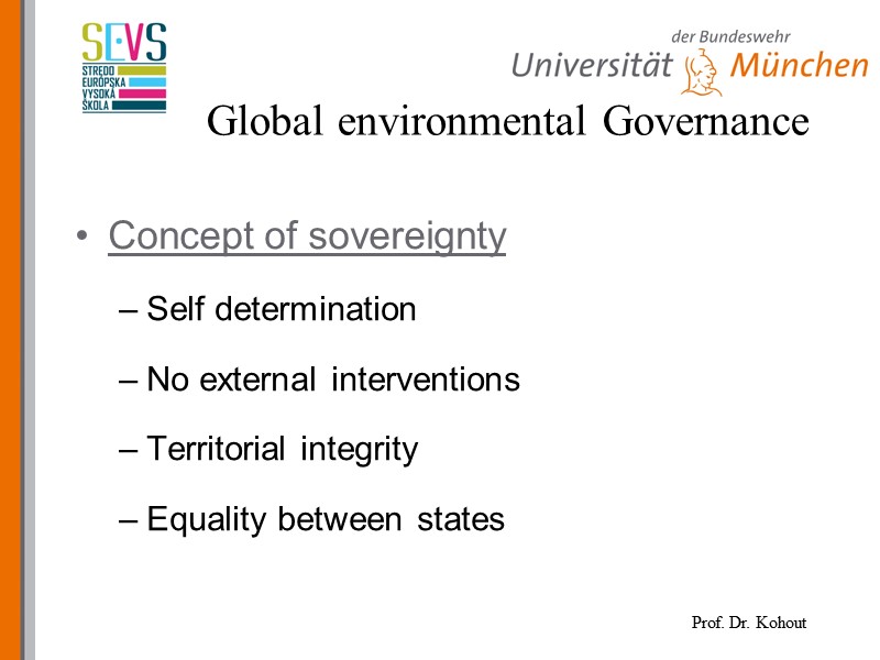Environmental Governance in Europe EU as a global
