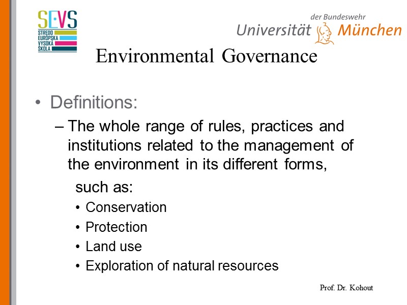 Environmental Governance in Europe Contents International Political Economy