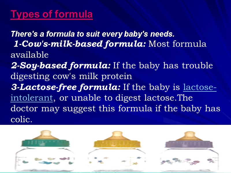 Infant Formulas What’s for What and What’s for