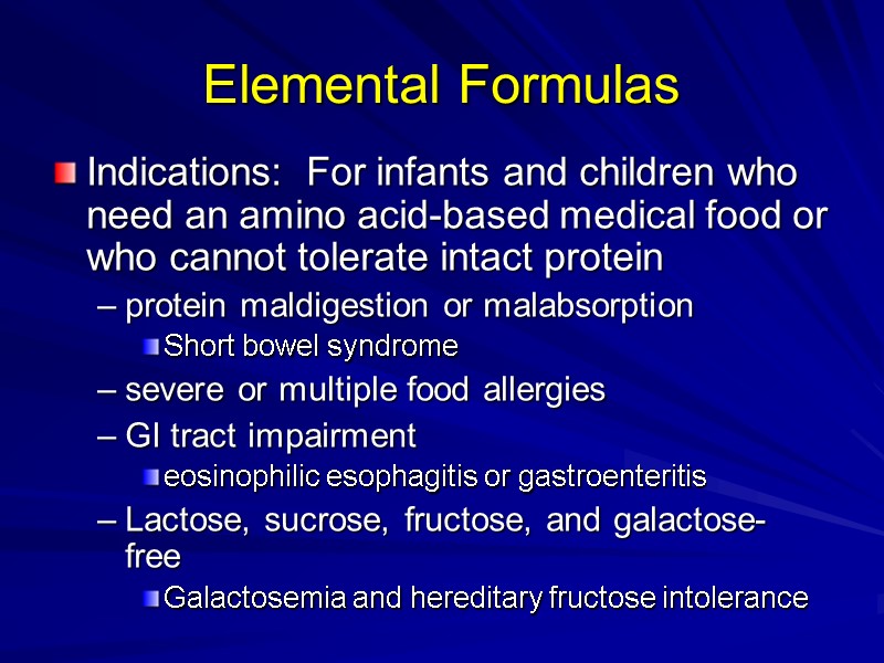 Infant Formulas What’s for What and What’s for