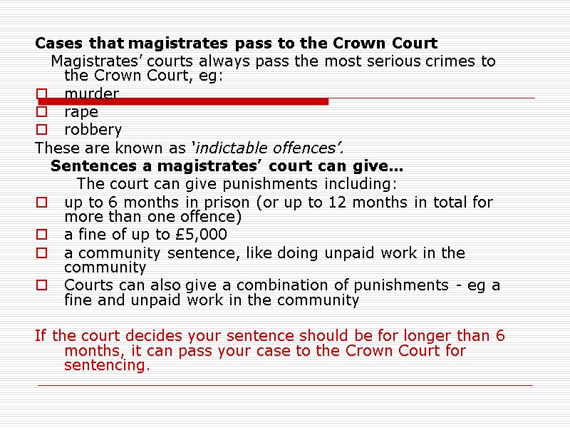 The Criminal Courts in England and Wales Karaseni
