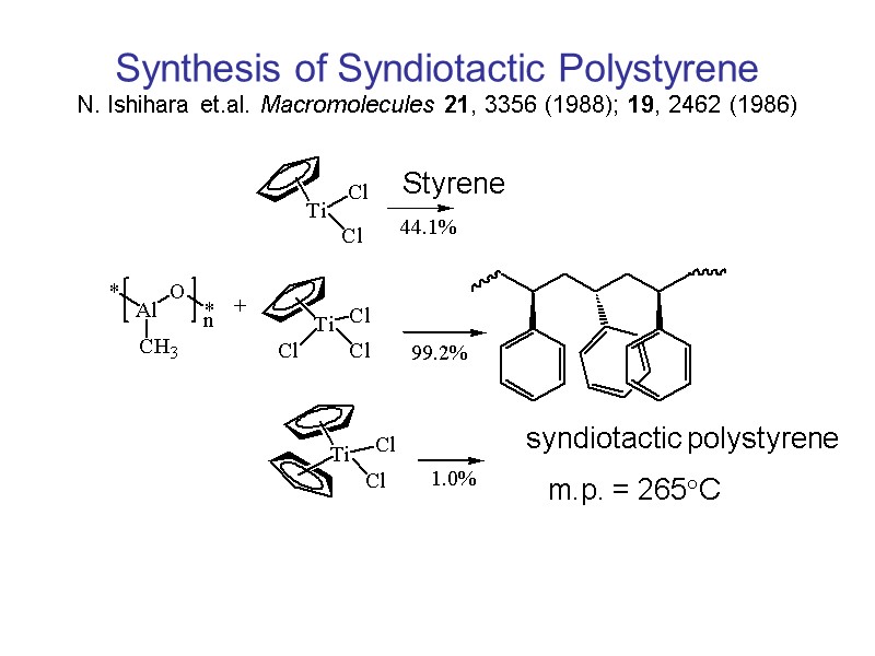 Coordination Polymerization Ziegler Natta Processes Stereoregular ...