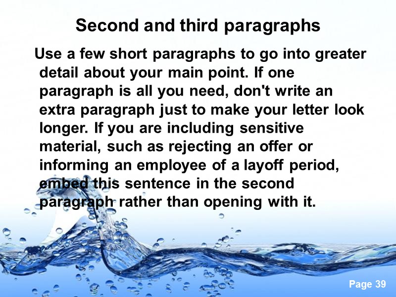 Writing Business Letters Letter language Effective letter language