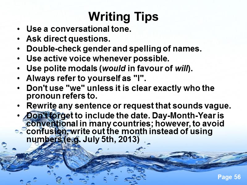Writing Business Letters Letter language Effective letter language
