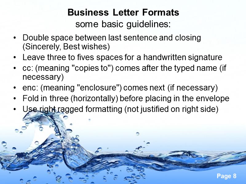 Writing Business Letters Letter language Effective letter language