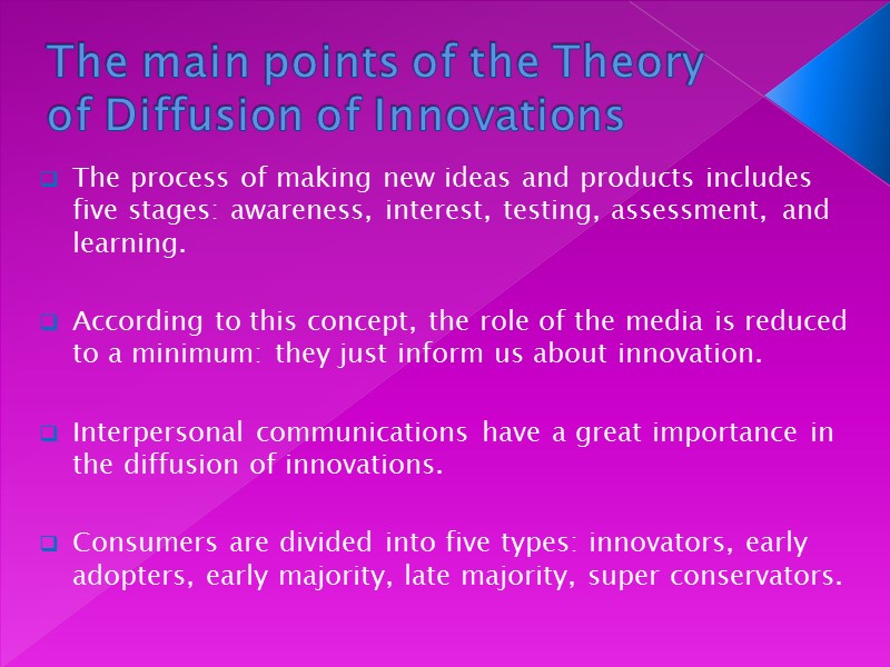 The theory of Diffusion of Innovations. Everett Rogers