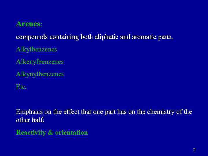 Organic Chemistry Aromatic Compounds Arenes compounds containing
