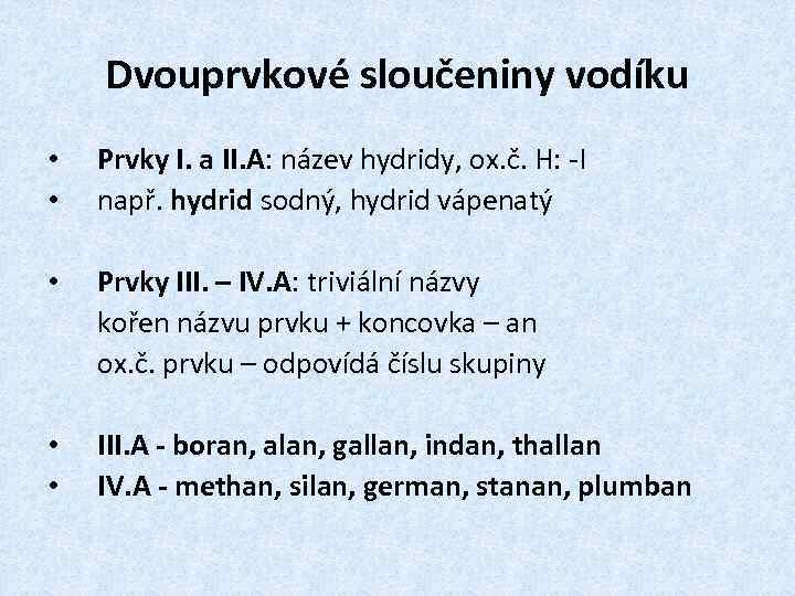 Základy anorganické chemie RNDr Kristýna Vondráčková kristyna ...