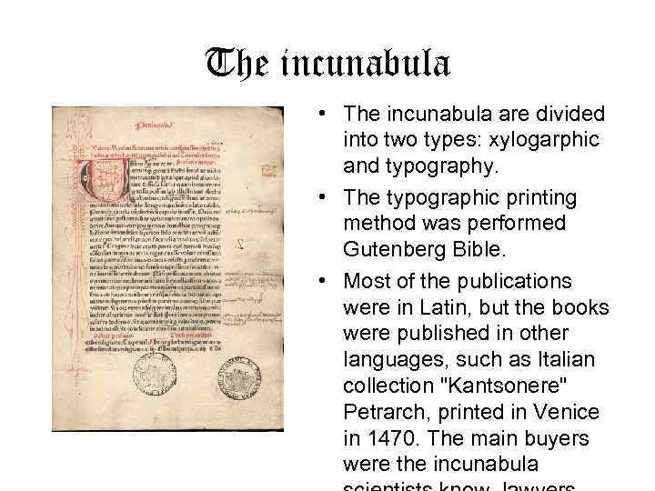 The history of book printing The medieval period