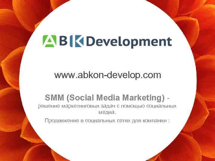 www abkon-develop com SMM Social Media Marketing