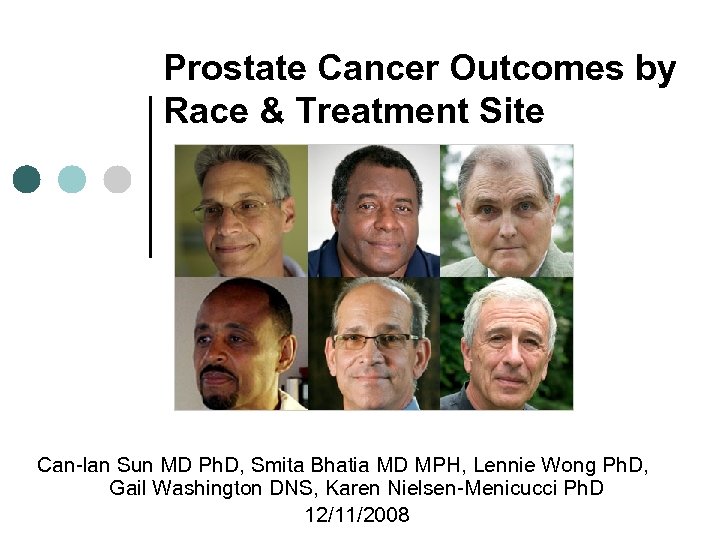 Prostate Cancer Outcomes by Race Treatment Site