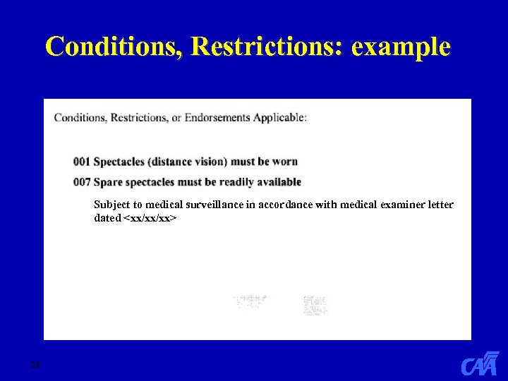 Understanding Medical Certificates and Restrictions Mont Blanc 4