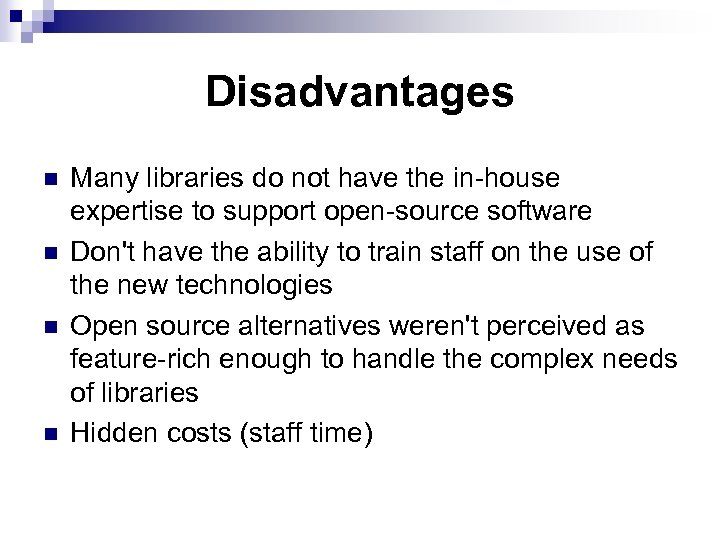 Open Source software for libraries By Katharina Penner