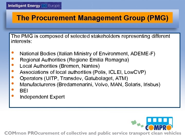 COMmon PROcurement of collective and public service transport
