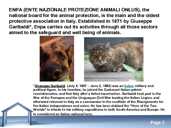 ITALY NON-PROFIT NATIONAL BOARD FOR THE ANIMAL PROTECTION