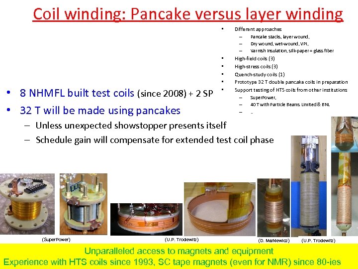 Current HTS Magnet Technology R D Dr Huub Weijers