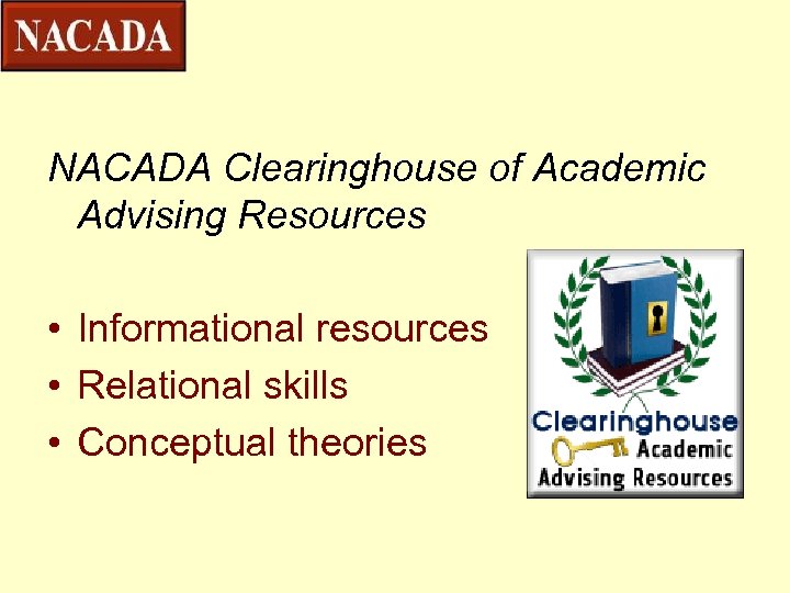 The Global Community for Academic Advising NACADA Executive