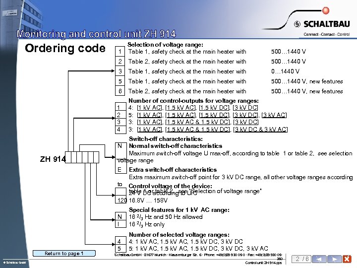 General description Schaltbau Gmb H Railway vehicles