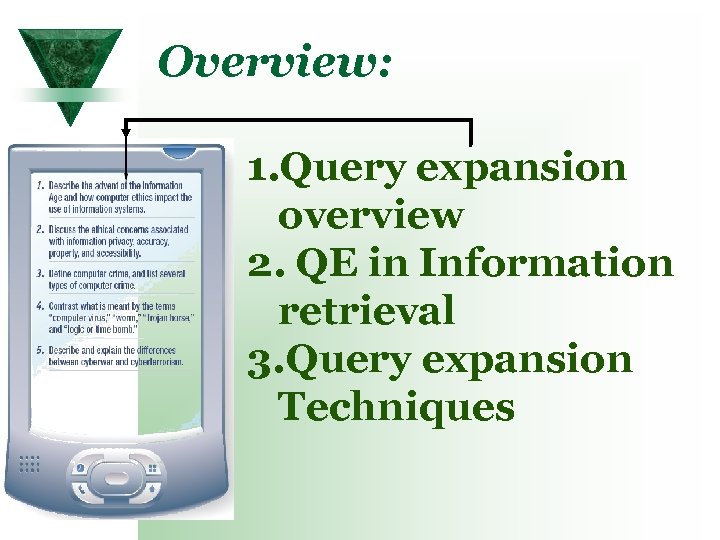Query Expansion Technique In Information Retrieval Overview