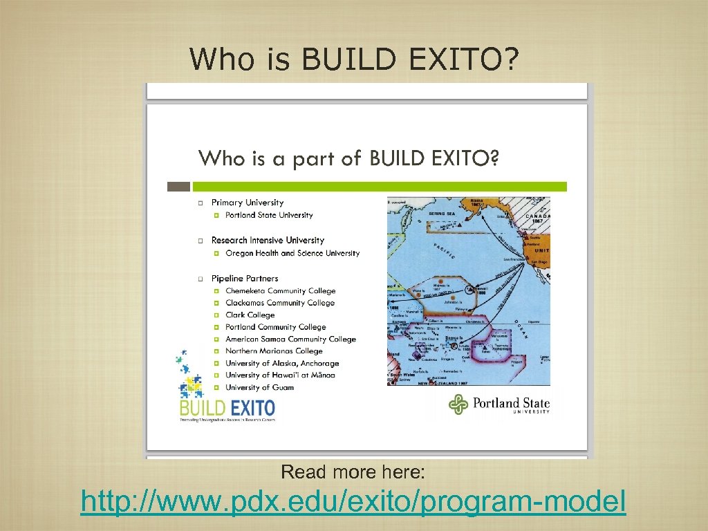 BUILD EXITO Pilot Project Technical Assistance Workshop Oct