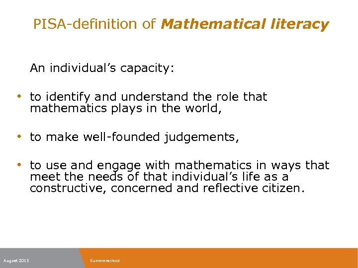 International comparisons of science and mathematics education PISA