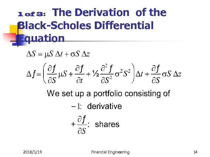 Chapter 12 The Black-Scholes Merton Model 2018 3 19 Financial