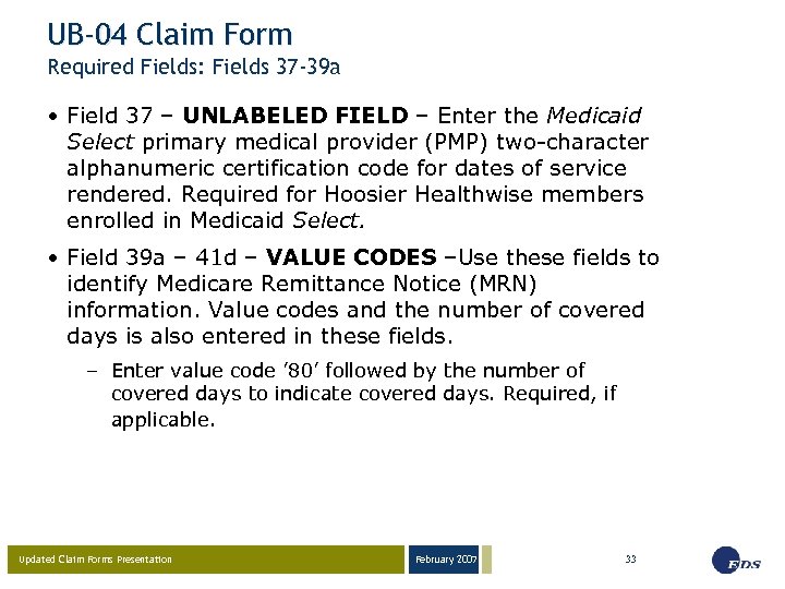 February 2007 03 -23 -05 Updated Claim Forms