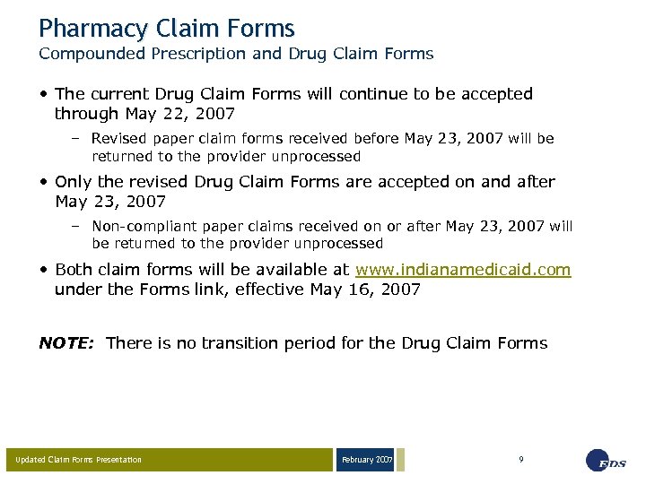 February 2007 03 -23 -05 Updated Claim Forms
