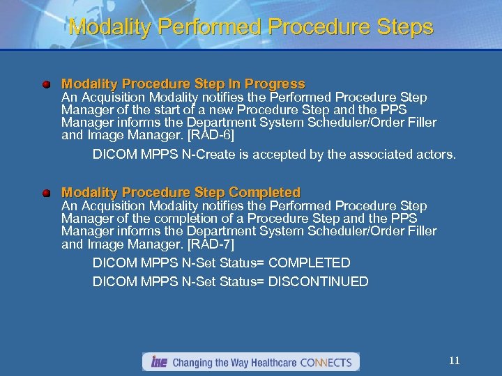 IHE Eye Care Webinar Requirements for PACS IMS vendors