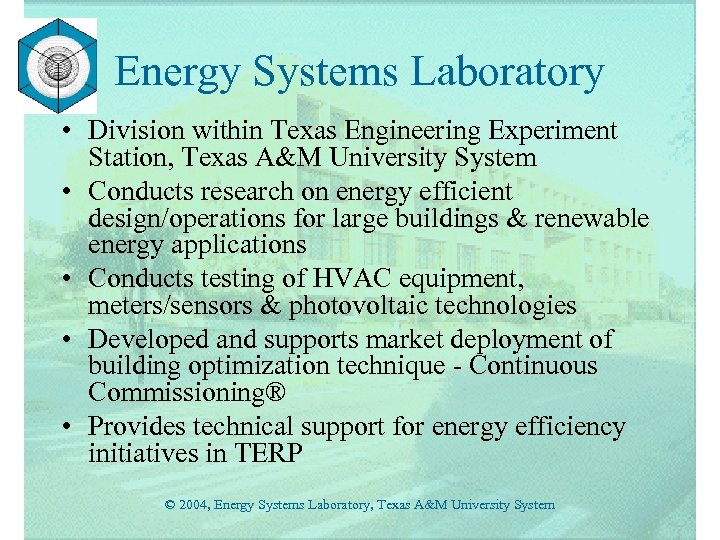 The Energy Advancement Leadership Conference Available Technologies Energy