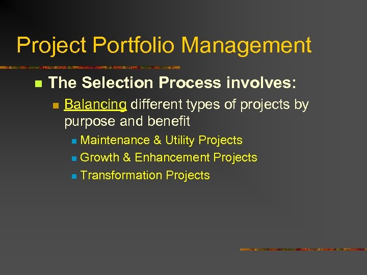 Project Portfolio Management An Overview of Project Portfolio