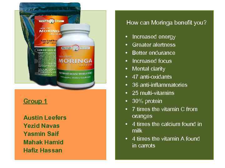 How can Moringa benefit you Group 1 Austin