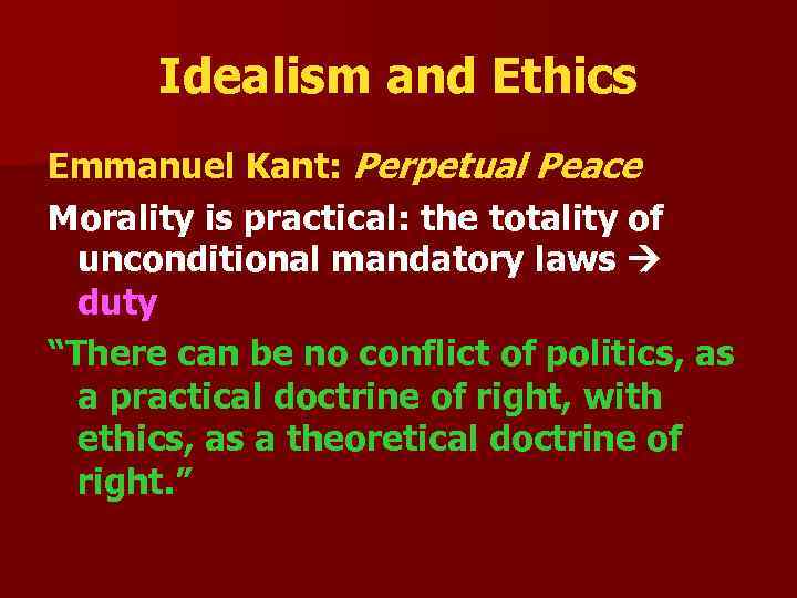 ETHICS AND POLITICS KIMEP Principles of Ethics