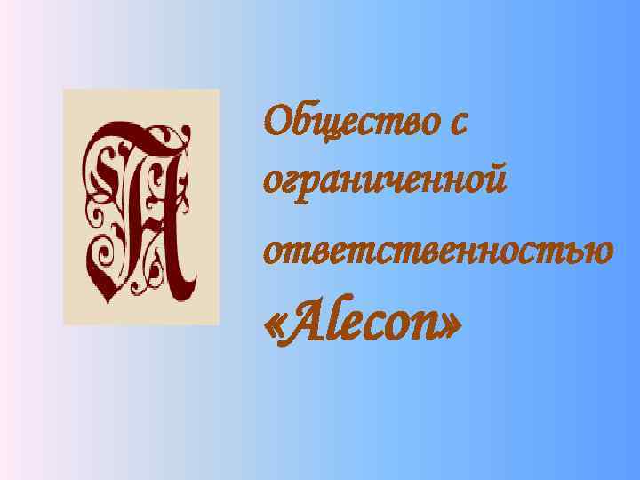 Общество с ограниченной ответственностью Alecon Состав агентства