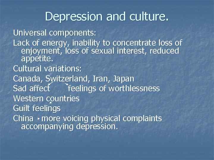 Cross- Cultural Psychology Lecture 9 Aspects of Abnormal