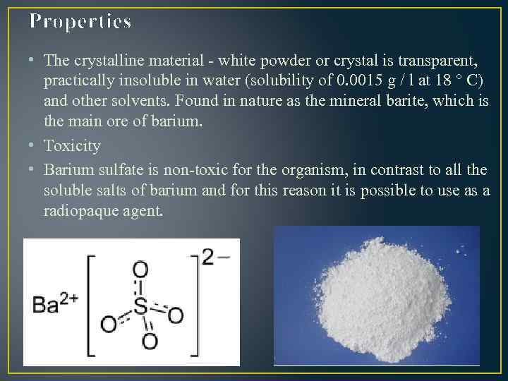 Barium Sulfate Fullfiled Uzakbay S Checked Ospanova G