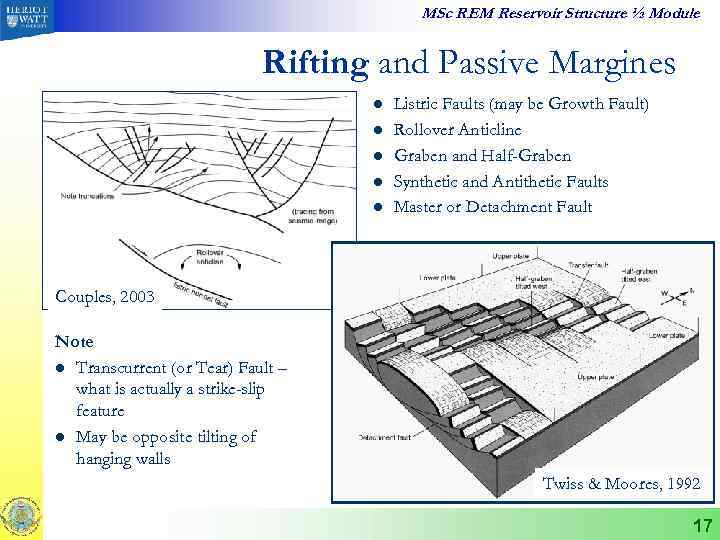 MSc REM Reservoir Structure ½ Module Structure Families