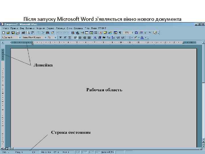 Microsoft Word Після запуску Microsoft Word з являється
