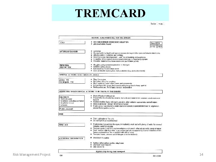 Transportation of Hazardous Chemicals Assoc Prof Dr Chalermchai