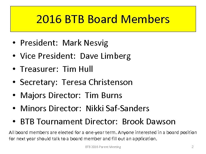 Burnsville Traveling Baseball Pre-Tryout Information Meeting Tuesday March