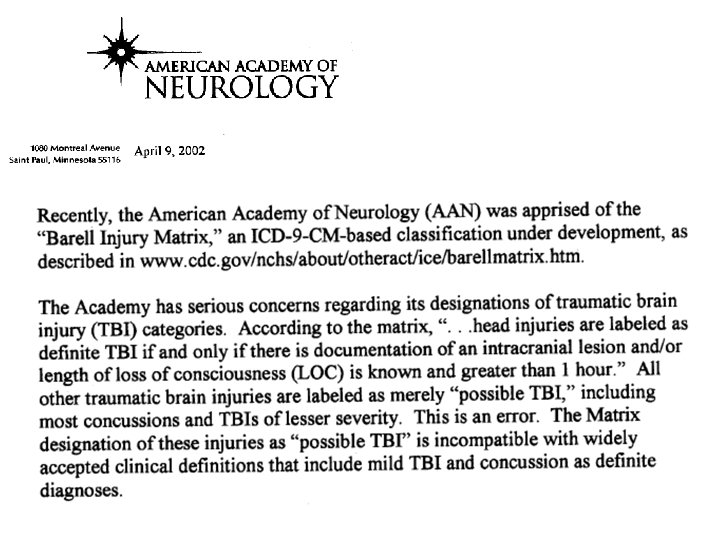 Traumatic Brain Injury Classification Limor Aharonson-Daniel Ph D