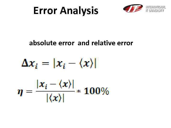 Error Analysis Arithmetic Mean Error Analysis Absolute Error Analysis Arithmetic Mean Error Analysis Absolute